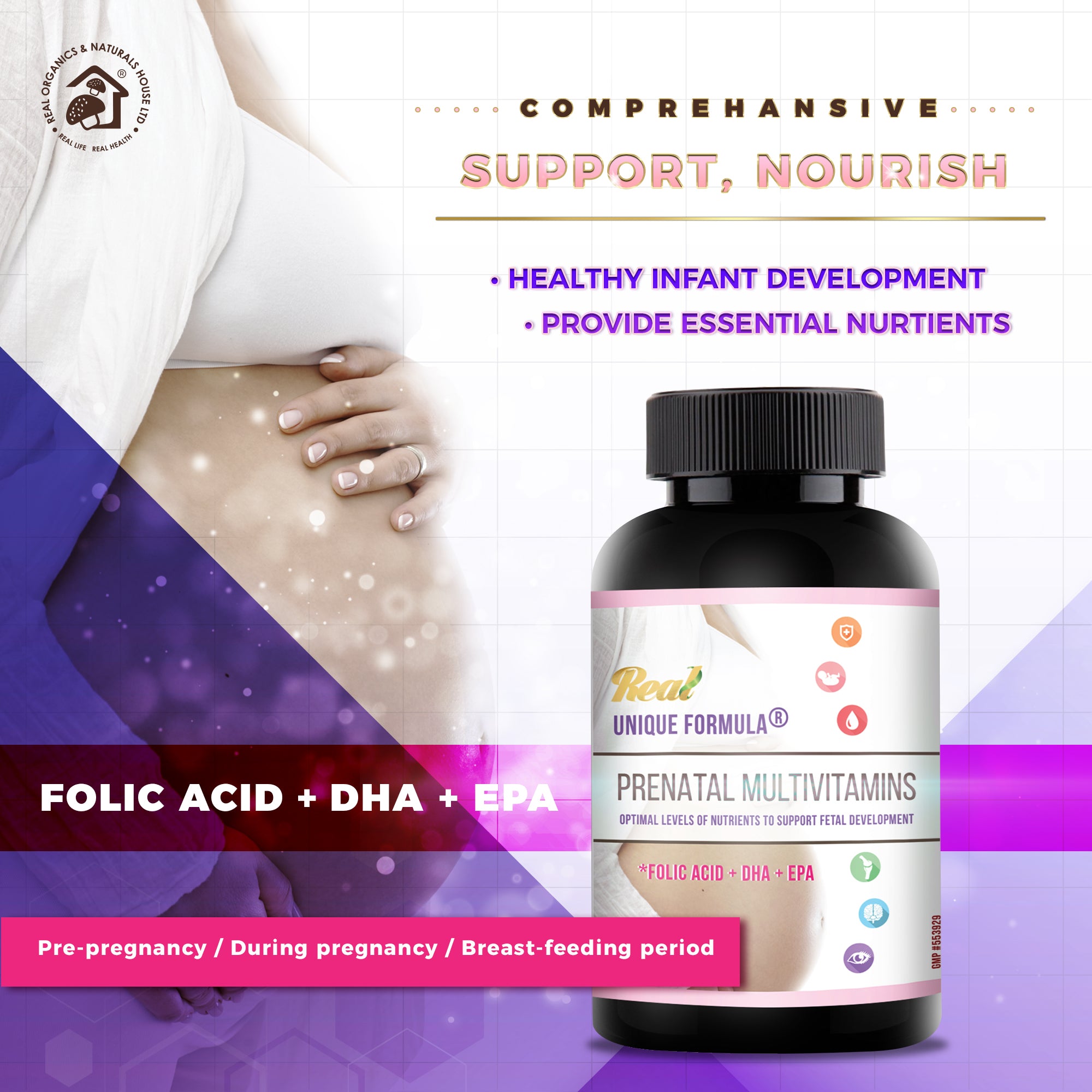 Real • DHA Prenatal Multivitamins – Real House Canada
